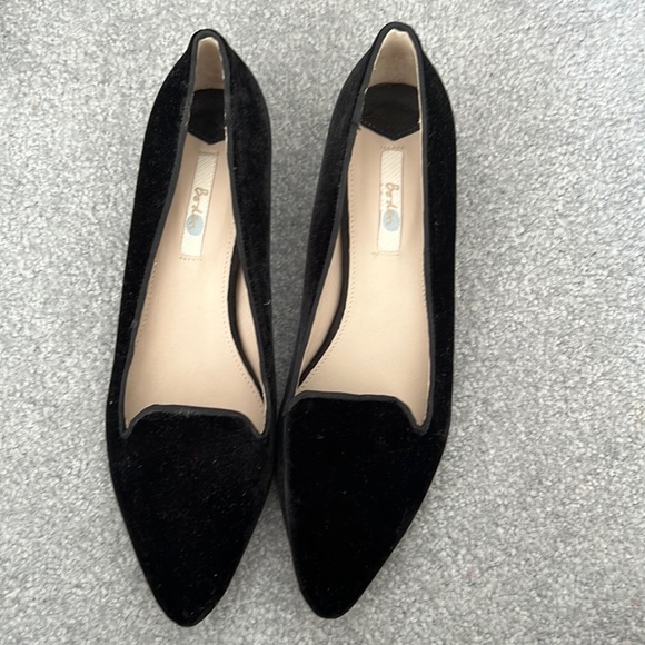Boden | Shoes | Boden Velvet Black Block Heel Shoes | Poshmark